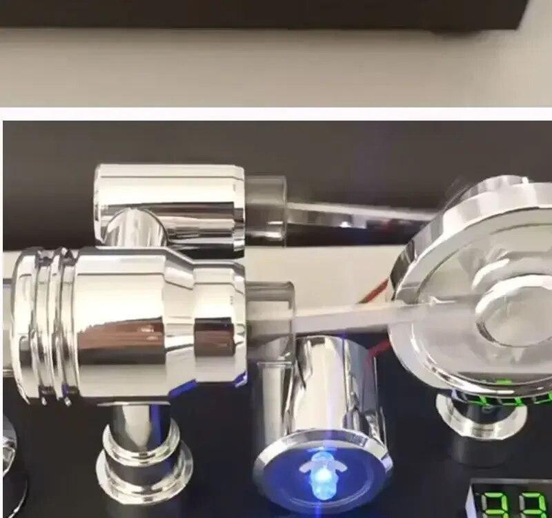 Stirling Engine Power Generation Model with Light +voltmeter USB Mirror ...