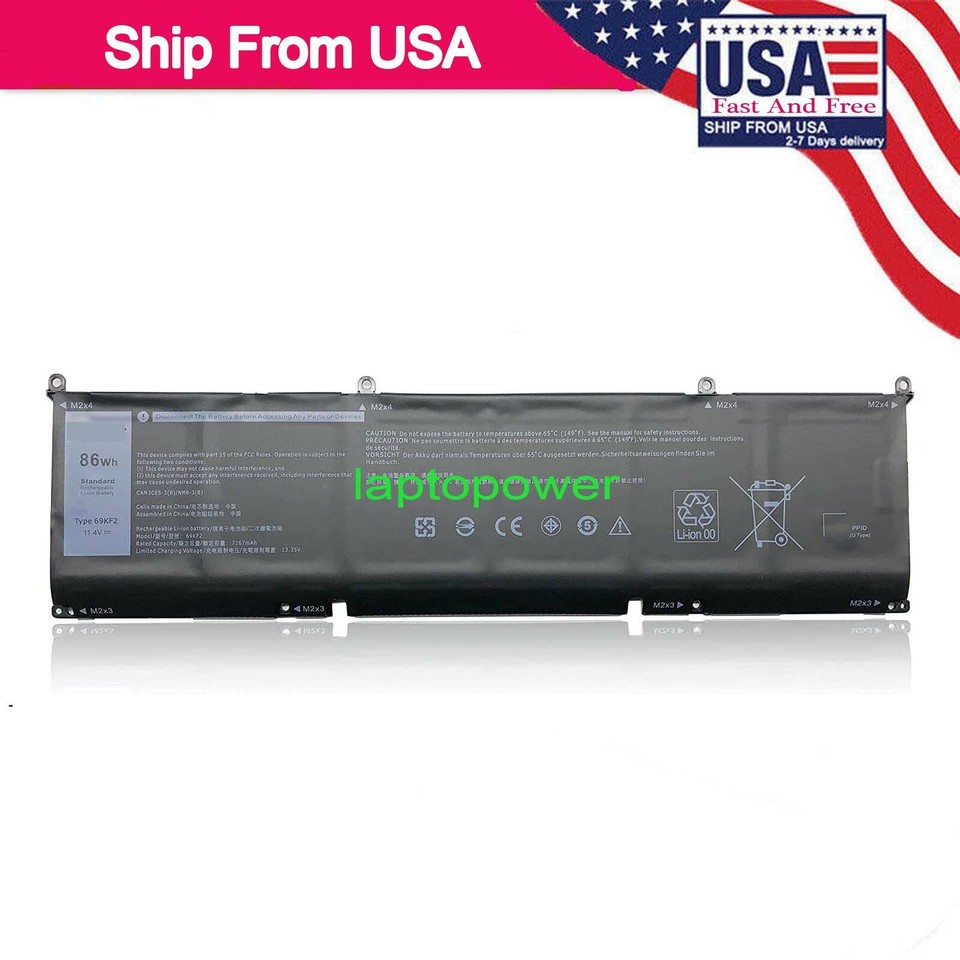 Battery for Alien-ware M15 R5 M15 R6 M15 R7 M17 R3 M17 R4 70N2F M59JH ...