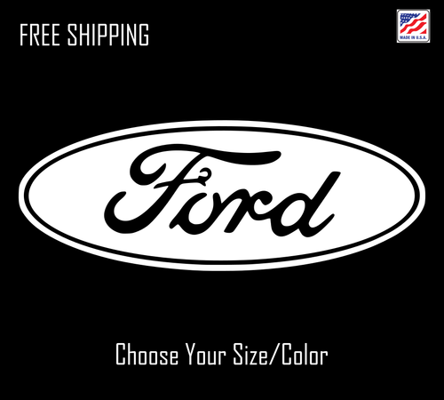 Ford Oval Emblem Vinyl Decal Sticker for Truck Racing 4x4 GT Mustang ...