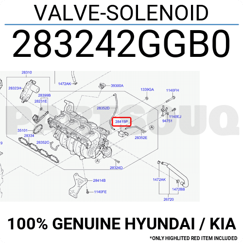 283242GGB0 Genuine Hyundai / KIA VALVE-SOLENOID | eBay