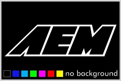 AEM Outline Sticker Decal Car Racing Intake Automotive Window Vinyl ...