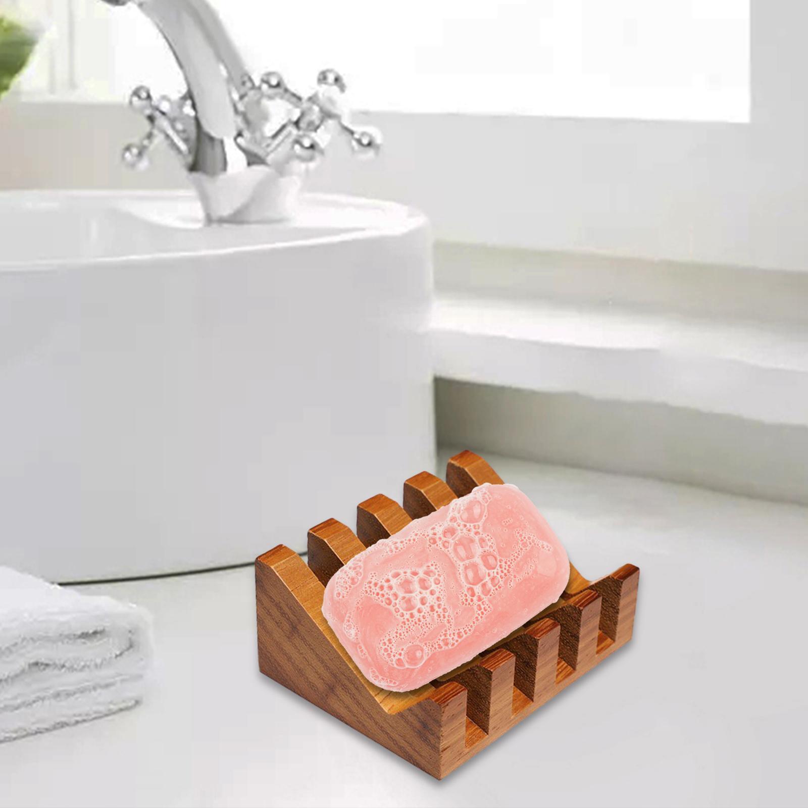 Soap Dish Bar Soaps Tray Home Decor Decorative Tabletop Wooden Soap ...