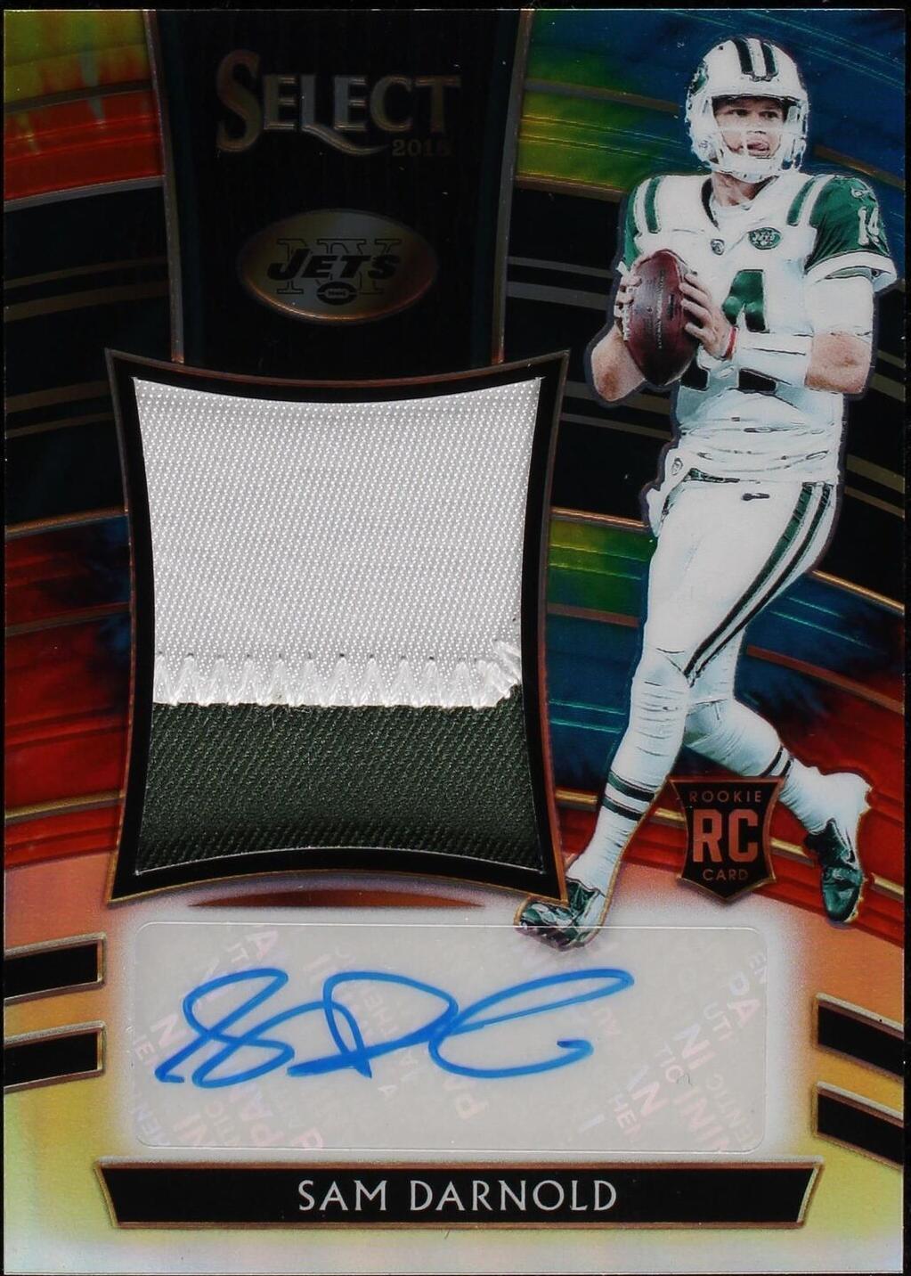2018 Panini Select - Jumbo Rookie Signature Swatches Sam Darnold #JM-SD ...
