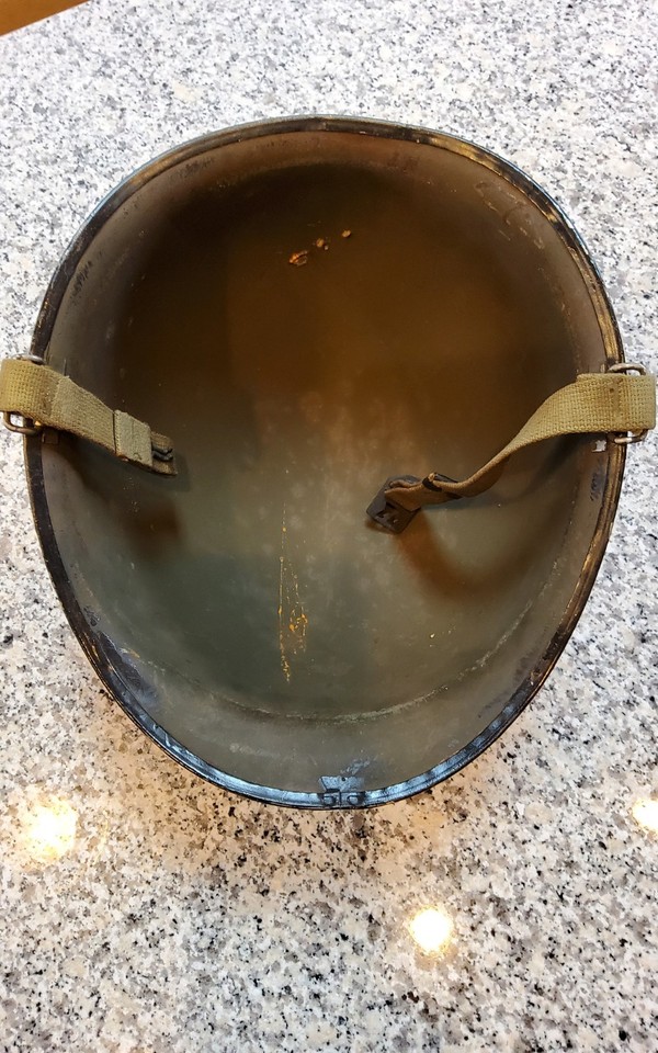 WW2 Vietnam Era M1 US Military Pot Helmet With Chin Strap Steel Front ...