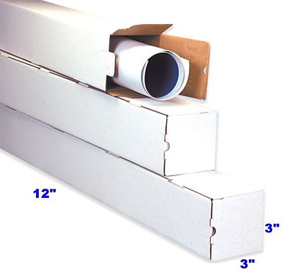 25 Pack 12x3x3 White Corrugated Carton Cardboard Packaging Shipping Box ...