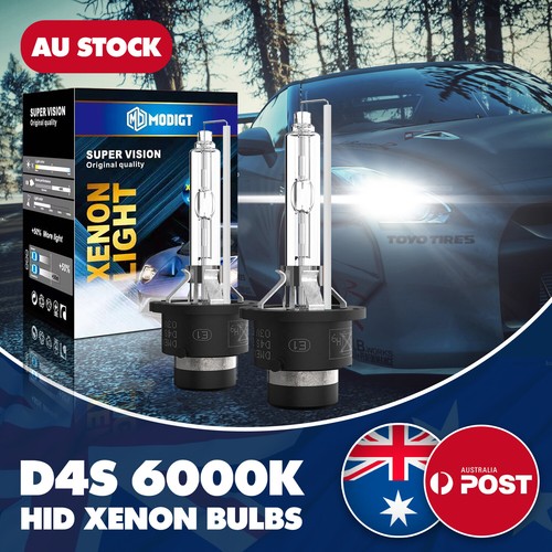 2X D4S Xenon Headlight Bulbs 35W 6000K White Replace LED Conversion Kit ...