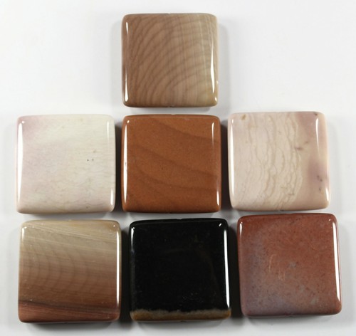 Seven (7) Hickoryite Jasper 35mm Square Beads (391) | eBay