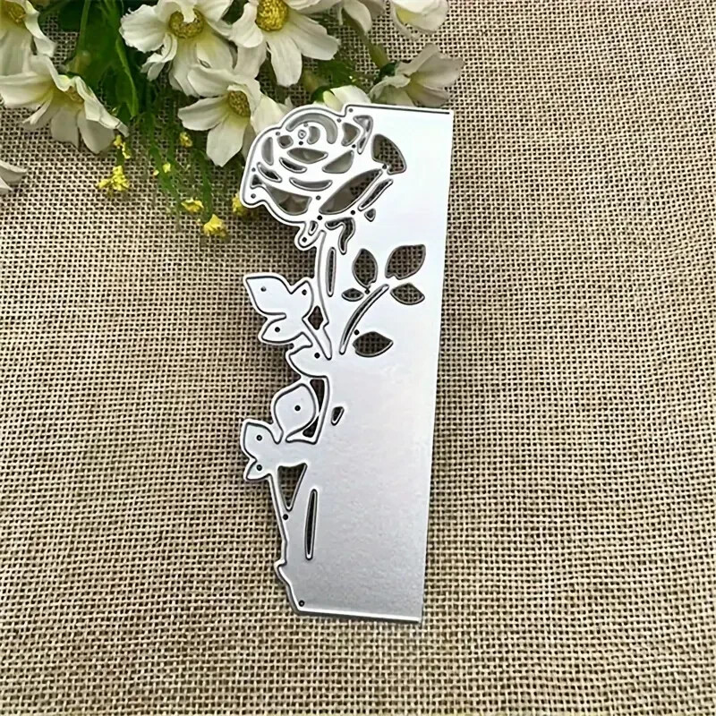 🇬🇧 ROSE FLOWER EDGE BORDER METAL CUTTING DIE, CARD MAKING, SCRAP ...