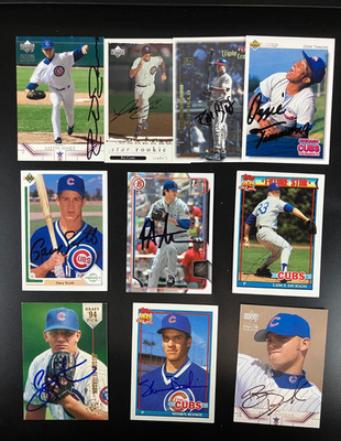 Lot of 10 - Chicago Cubs MLB Cards Signed Auto Autographs IP TTM In ...