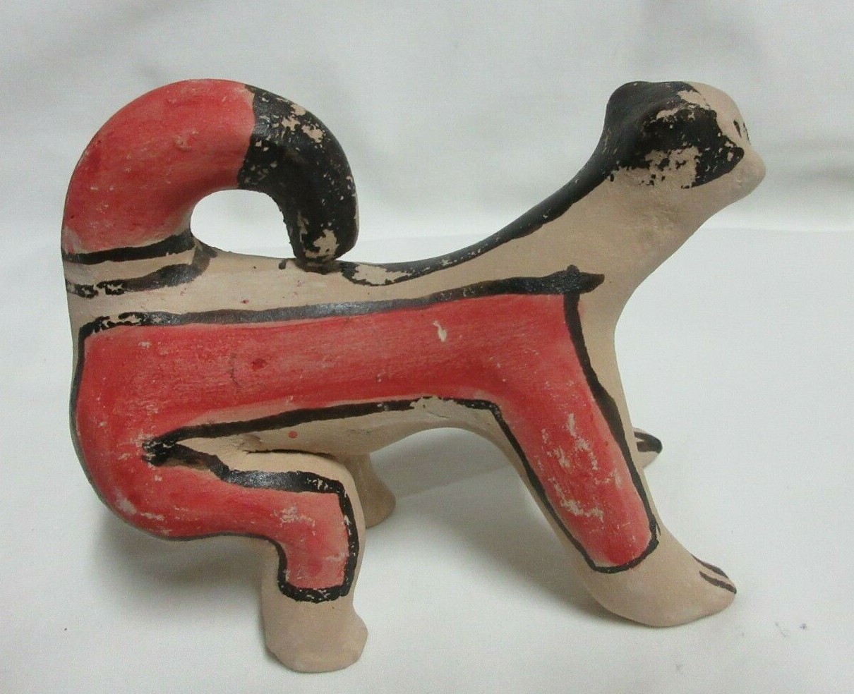 UNUSUAL RARE CLAY ARTISAN HAND PAINTED ANIMALS LOT OF… - Gem