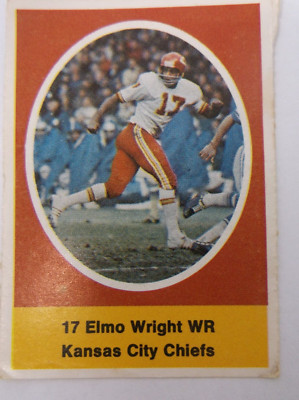 1972 Sunoco Football Stamp NFL Kansas City Chiefs ELMO WRIGHT | eBay