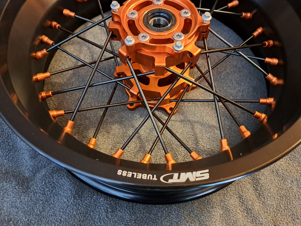 SUPERMOTO TUBELESS BLACK/ORANGE 1.0 X SMT KTM 500 EXC-F Rear Wheel ...