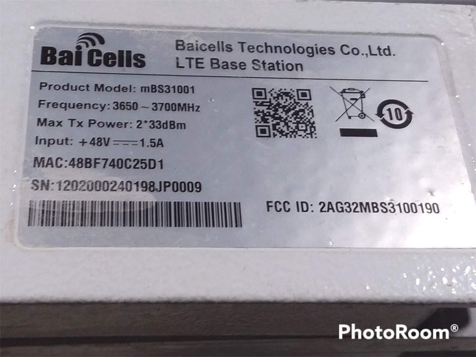 Baicells MBS31001 BaseStation 436Q with Halo B and CA w/mounting Power ...