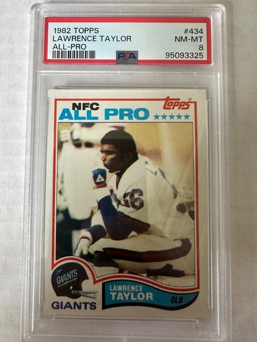 1982 Topps #434 Lawrence Taylor Rookie RC PSA 8 - Freshly Graded!!! | eBay