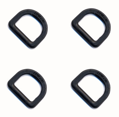 4 x ITW Nexus Black 25mm Plastic D Rings ( DIY Tactical - NSN 5365-33 ...