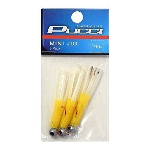 Pucci MJ116-166 Mini Jig Artificial Fishing Bait, Yellow/White | eBay