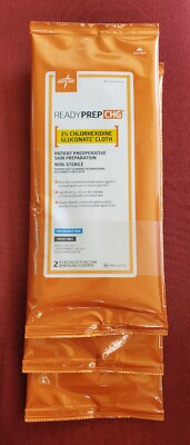 Medline ReadyPrep CHG 2% Chlorhexidine Gluconate Cloths 3 Packs 6 ...