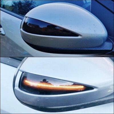 2X Dynamic Black Pair of Wing Mirror LED Indicators for Honda Civic MK8 ...