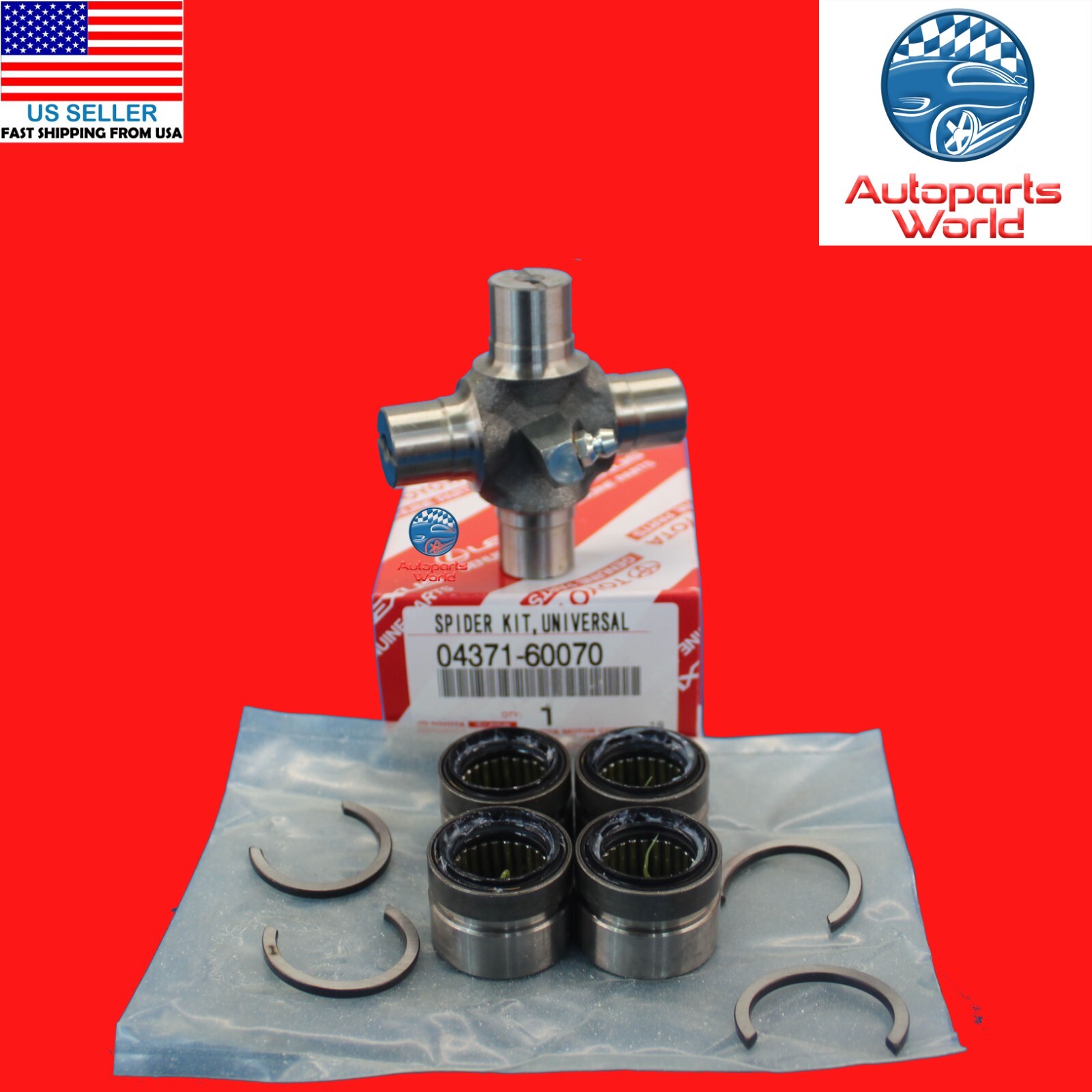 GENUINE TOYOTA 4RUNNER FJ TACOMA GX470 UNIVERSAL JOINT SPIDER KIT 04371 ...