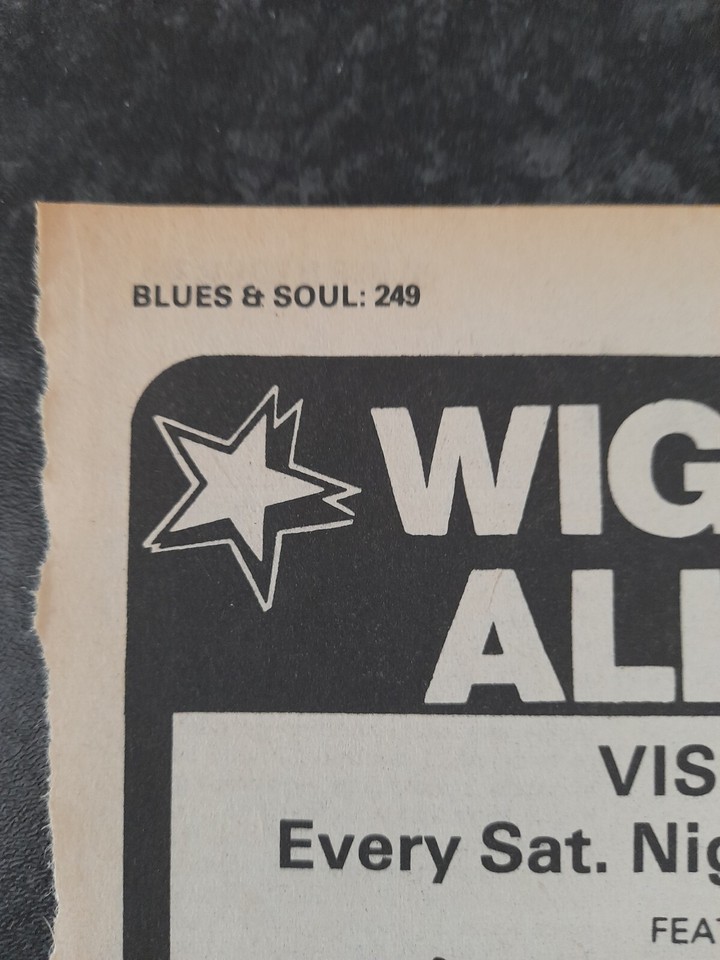 Original 1978 Wigan Casino Northern Soul Magazine Full Page A4 Advert ...