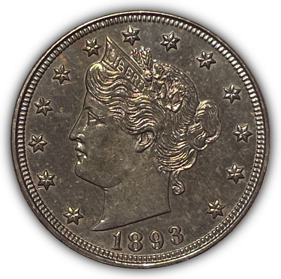 1893 Liberty Head V Nickel Proof PF Coin #23630 | eBay