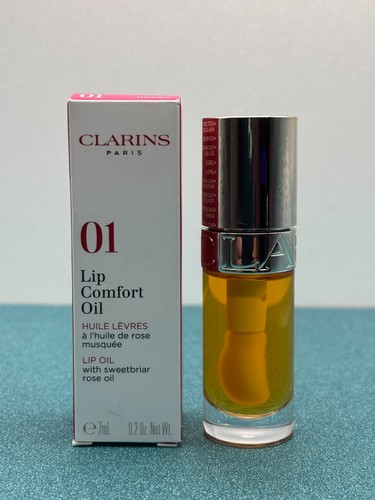 Clarins Lip Comfort Oil with Sweetbriar Rose-01 Honey 3666057037429| eBay