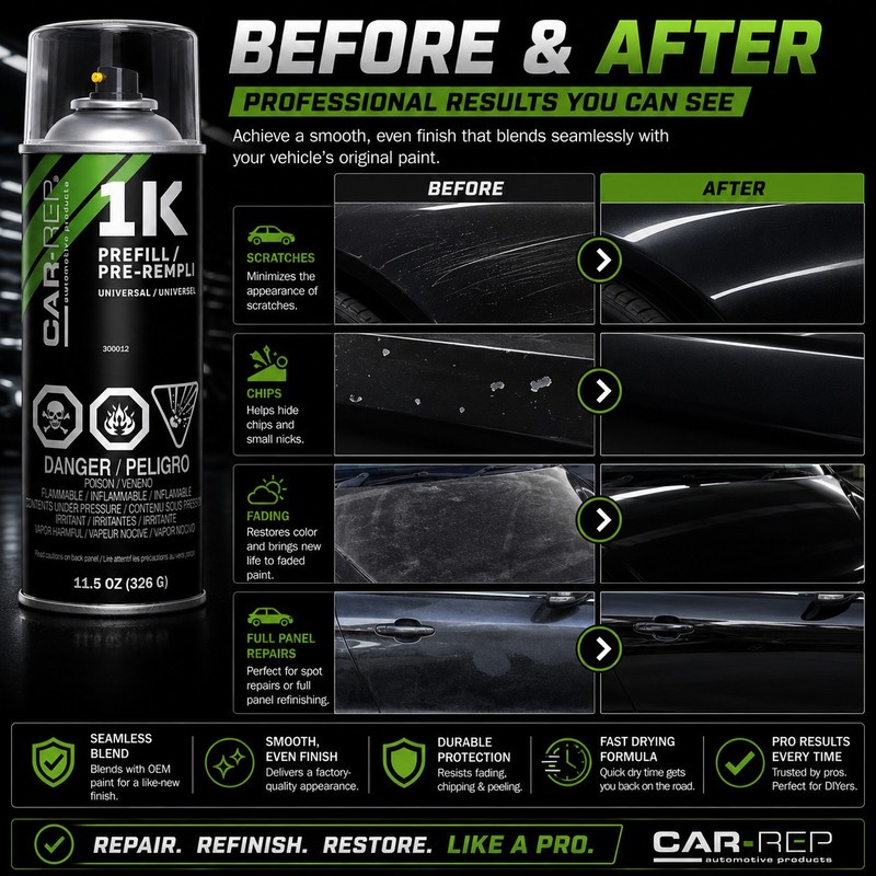 CAR-REP 1K Single Stage Gloss Aerosol OEM Match Auto Paint Spray 11.5oz ...