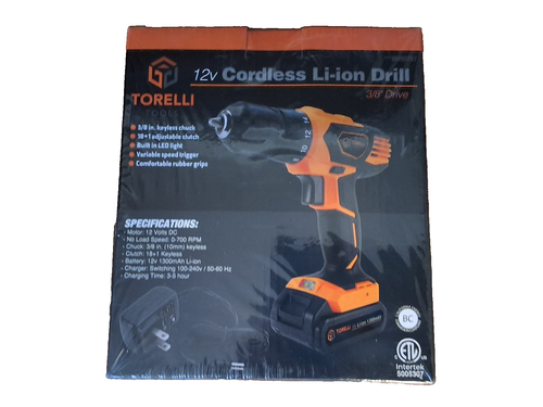 Cordless Drill 12 volt Li-ion with 3/8" Drive Keyless Chuck w/charger ...
