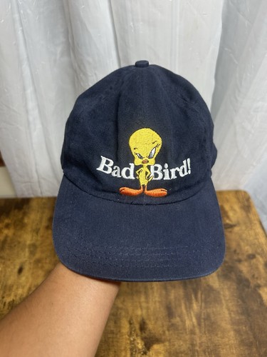 VTG 90s Looney Tunes Tweety Bird Hat Cap Embroidered Bad Bird 1998 ...