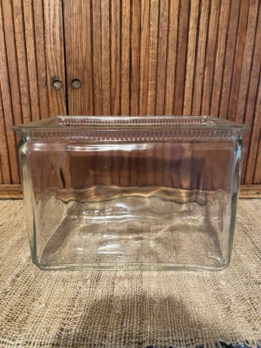 Antique Glass Battery Jar Case 10" x 6"x 7" Ribbed Edge 1920-1930 ...