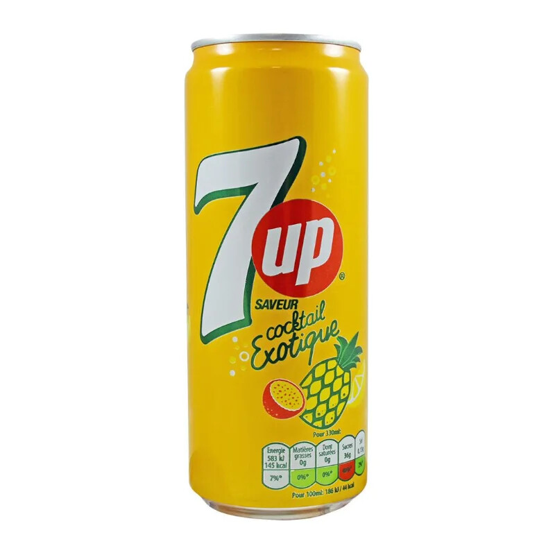 24 Cans Of 7up Exotic Cocktail France Soft Drink 330ml Each -Free ...