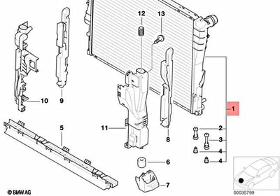 Genuine BMW E85 E86 Coupe Roadster Engine Cooling Radiator OEM ...