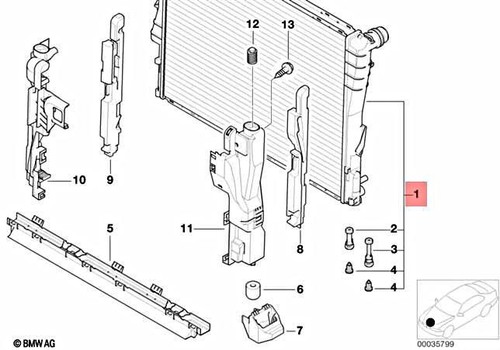 Genuine BMW E85 E86 Coupe Roadster Engine Cooling Radiator OEM ...