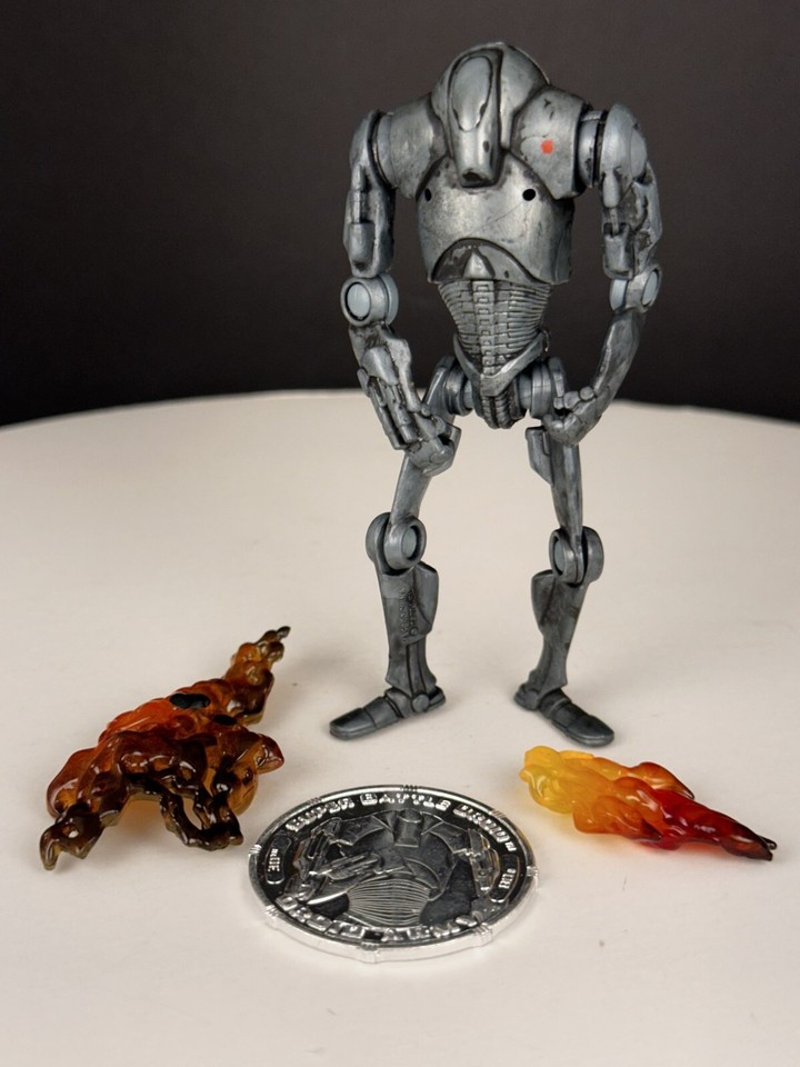 STAR WARS Hasbro 30th Anniversary Super Battle Droid & Coin 3.75" | eBay