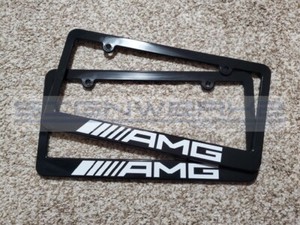 AMG License Plate Frame mercedes benz - Pair | eBay