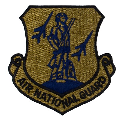 Air National Guard Shield OD Patch Sew-on (754) 3" x 3" Embroidered ...