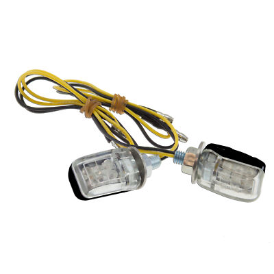 Micro Stalk Clear Black Universal Light Motorcycle Stem LED Signal ...