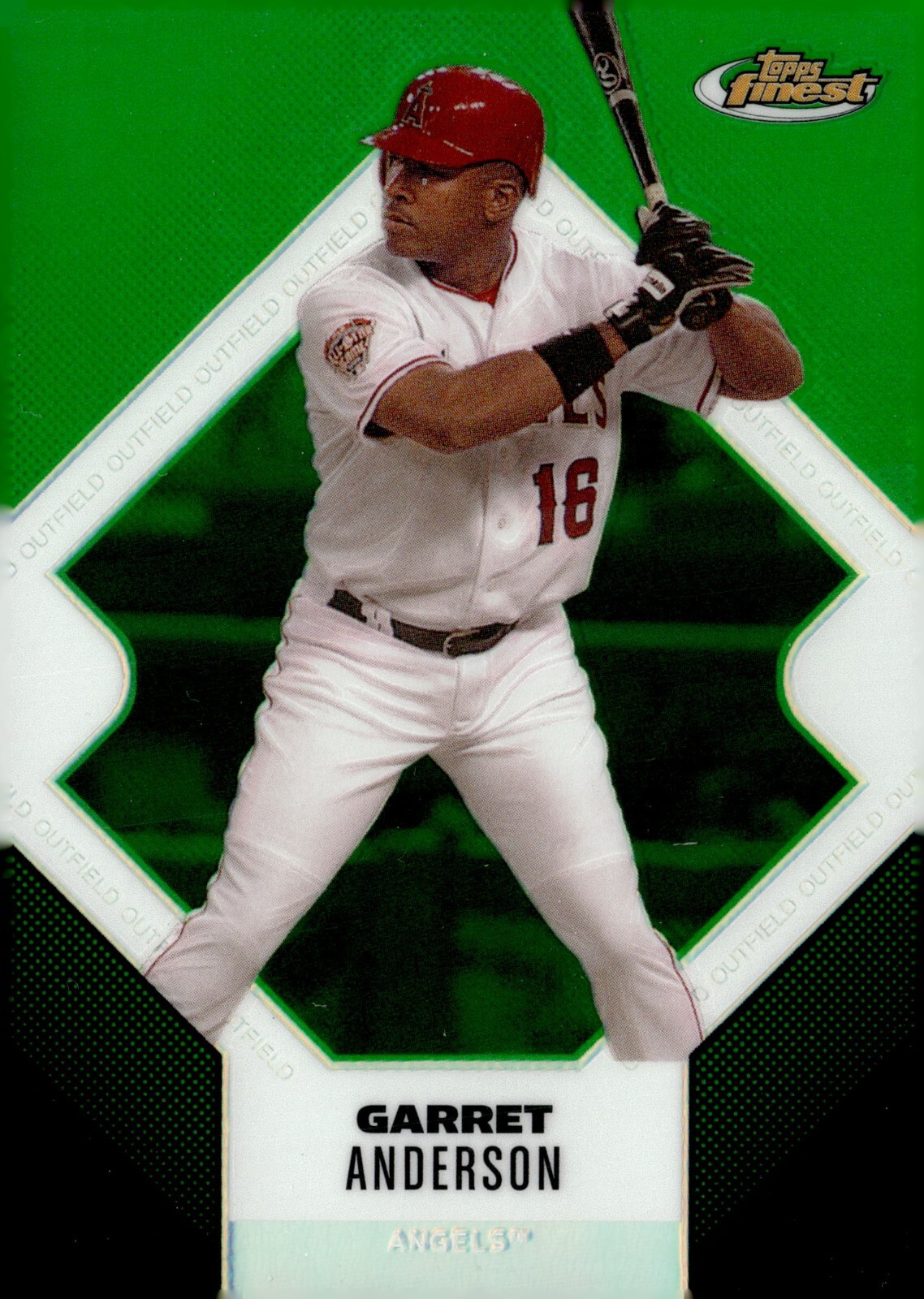 2006 Topps Baseball #15 Garret Anderson Green Refractor Parallel SP #’d ...
