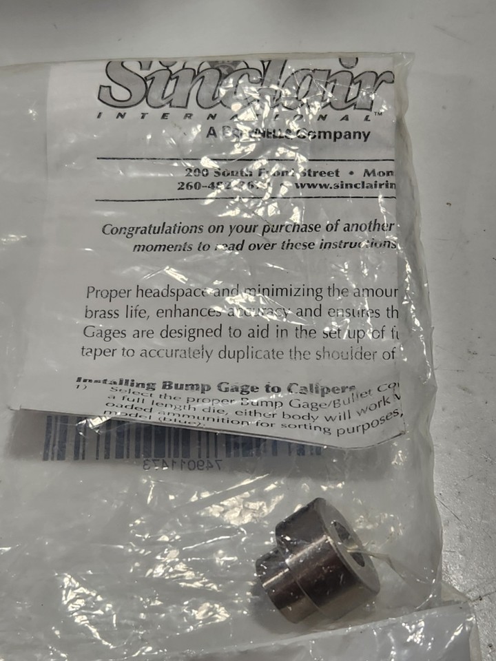 Sinclair 223 Family Sinclair Bump Gage Insert | eBay