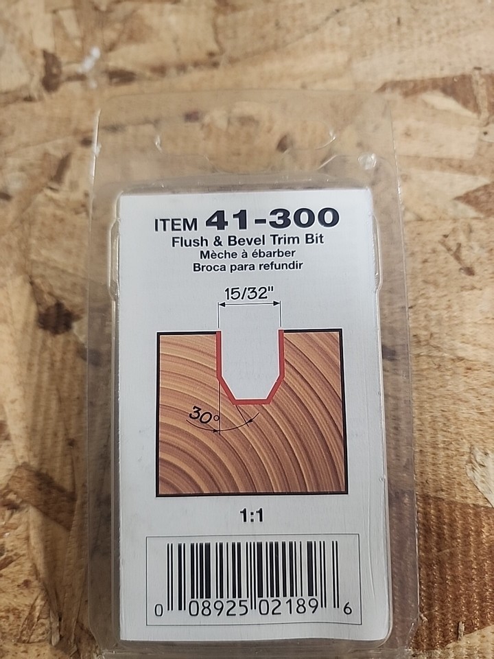New Freud 41-300: 15/32" (Dia.) Flush & Bevel Trim Bit with 1/4" Shank ...