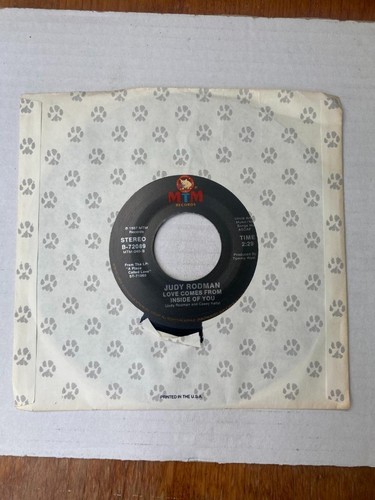 7" 45 RPM JUDY RODMAN I'LL BE YOUR BABY TONIGHT / LOVE COMES FROM ...