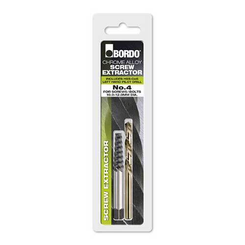 Bordo No.4 Screw Extractor and Left Hand Stub Drill Chrome Alloy | eBay ...
