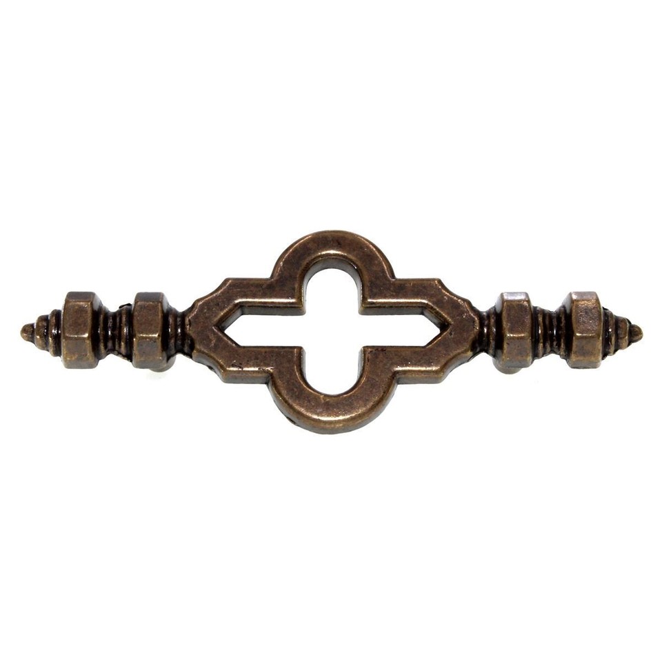 Ornamental Spanish Style Cabinet Bar Pull 3" Ctr Antique Brass 1088-AB ...