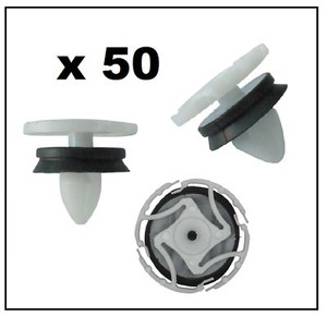50 x RENAULT INTERIOR TRIM PANEL DOOR CARD PLASTIC CLIPS LAGUNA III ...