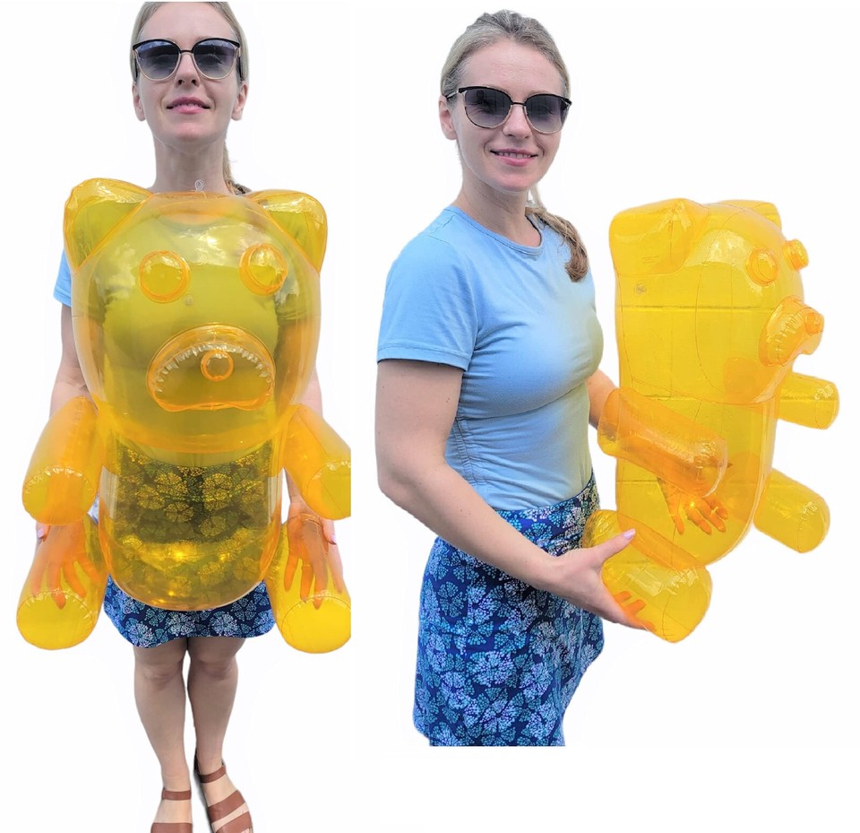 Huge Inflatable Gummy Bears Inflates Assorted Colors (About 24 Inches ...
