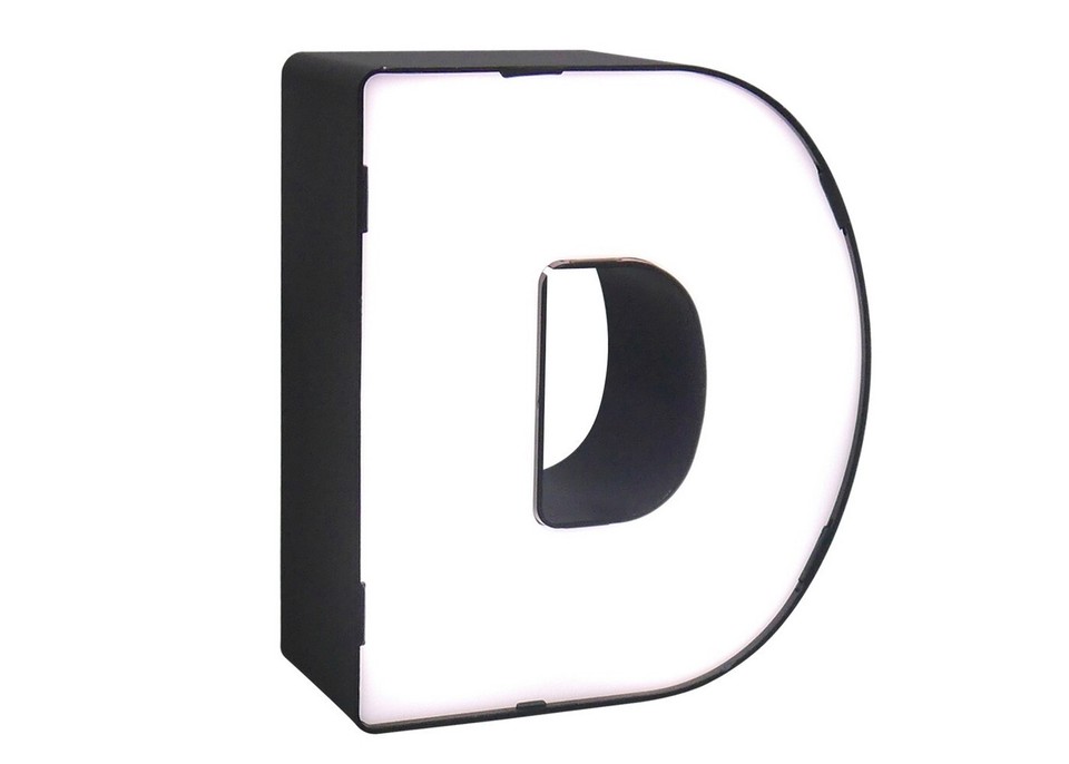 Letter D LED Light 4" Monogram Marquee Mini Tabletop Nightlight w/ 4-Hr ...