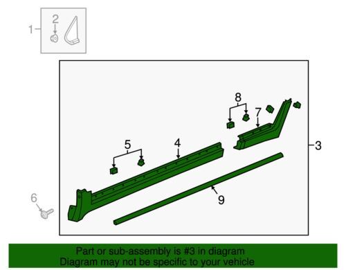 OEM NEW 2013-21 GM Buick Encore Touring Driver Side Rear Rocker Molding ...