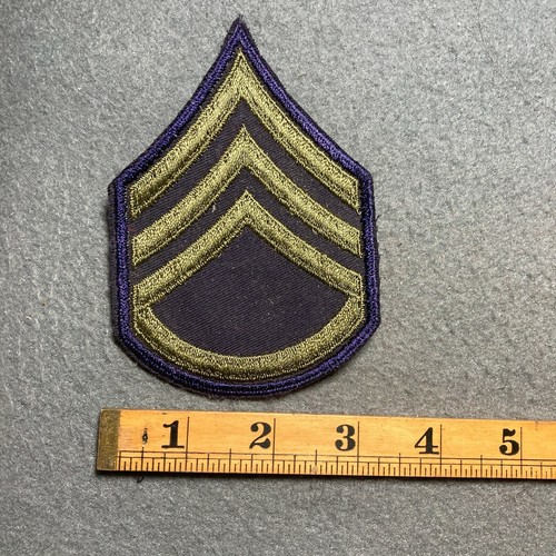 Vintage Staff Sergeant Military Rank Patch Green Blue | eBay