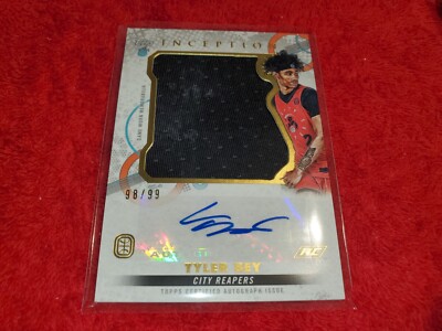 2023 TOPPS INCEPTION OVERTIME CARD TYLER BEY RC AUTO JUMBO RELIC 98/99 ...