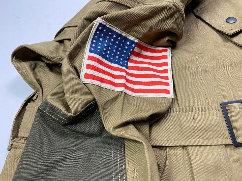 WWII US AIRBORNE PARATROOPER M1942 RIGGER REINFORCED JUMP JACKET-SMALL ...